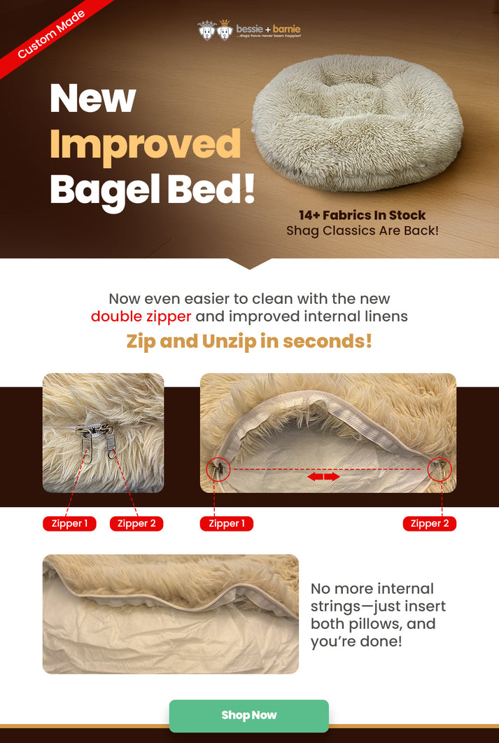 Bagel Bed Improved (Double Zipper, no internal strings, same pillows ...