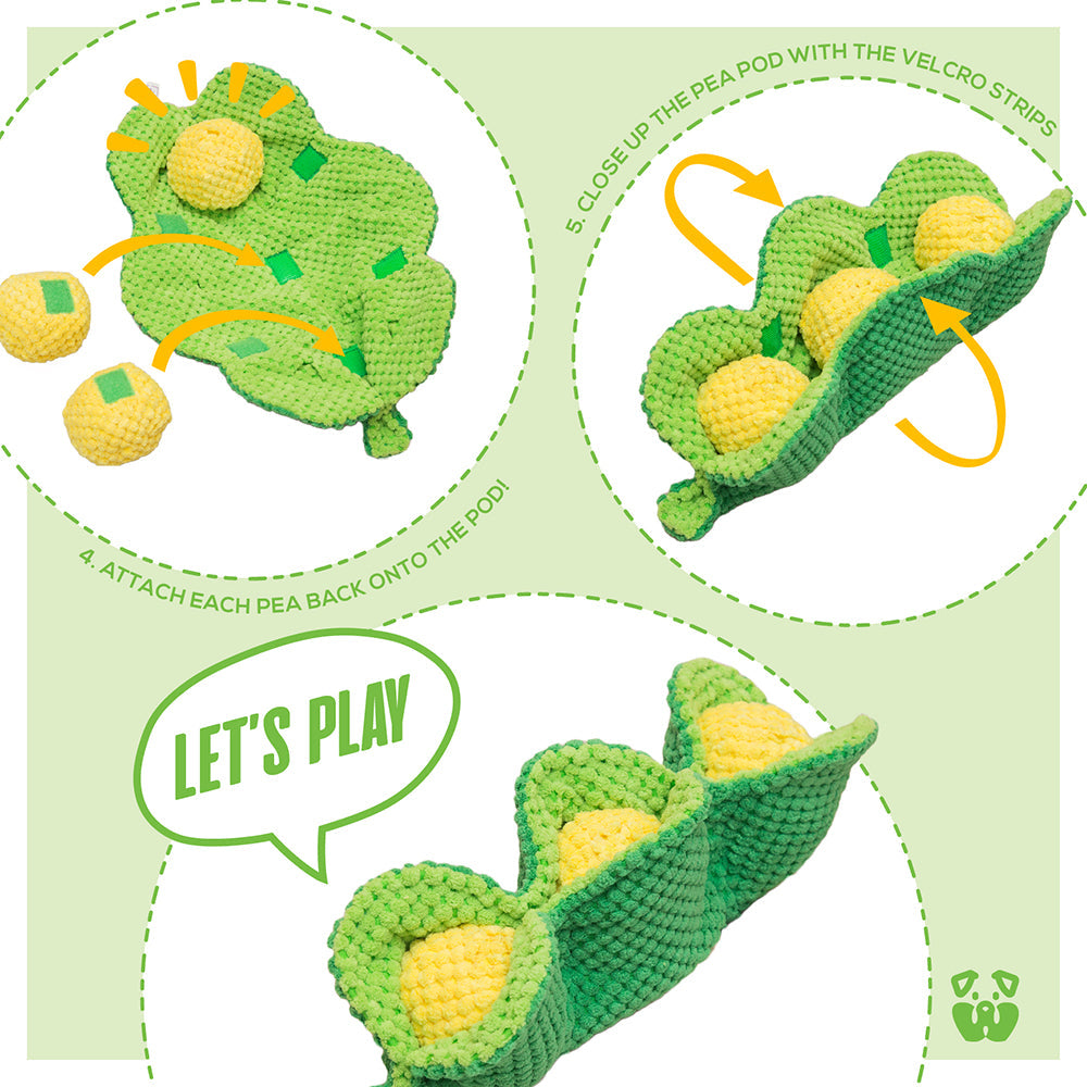 PEAPOD INTERACTIVE DOG TOY – Bessie and Barnie